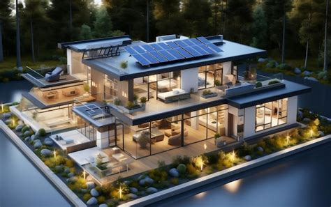 Premium AI Image A Model Of A House With A Solar Panel On The Roof AI