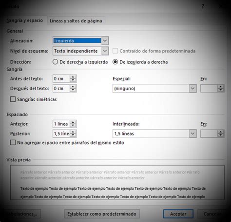 El espaciado anterior y posterior en Microsoft Word Guía septiembre 2024