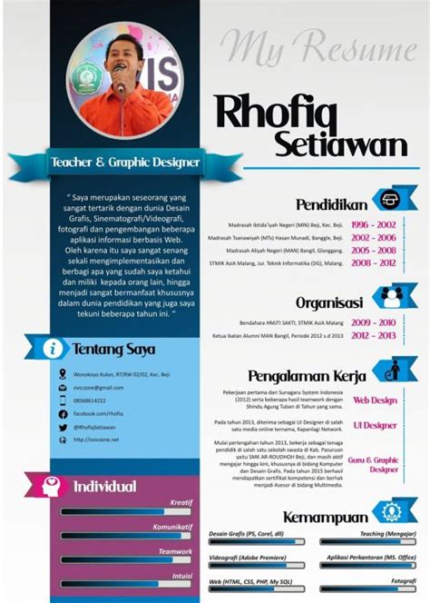 Contoh Cv Lamaran Kerja Menarik Desain Grafis Imagesee IMAGESEE