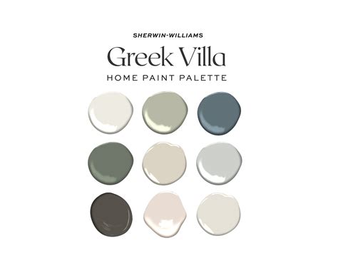 Sherwin Williams Greek Villa Color Palette Interior Design Color