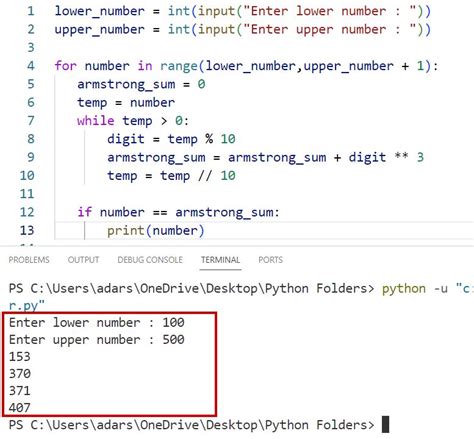 python program to find armstrong number in an interval [4 examples] python guides