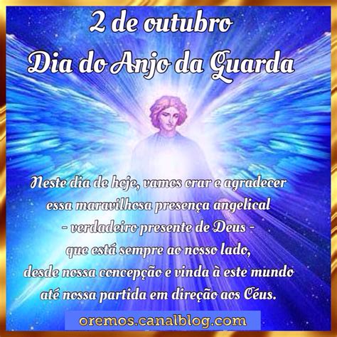 2 De Outubro Dia Do Anjo Da Guarda Oremos Ao Nosso Querido Anjo Da