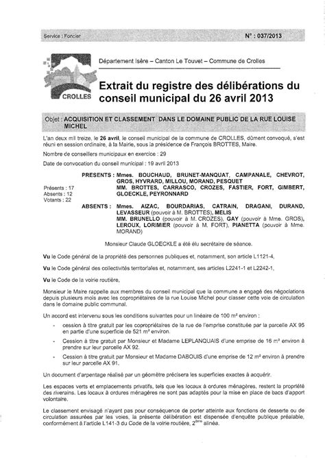 Calaméo Crolles Deliberation 37 2013 4 Acquisition Et Classement Ds