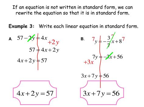 standard form equation linear equations in standard form grade 9 academic lesson 6 2 12 12 13