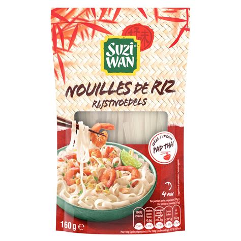 SUZI WAN Nouilles de riz prêt en 4min 160g pas cher Auchan fr