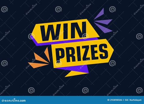 Win Prizes Labels Banners Design Festive Template Can Be Used For Invitation Cards Flyers