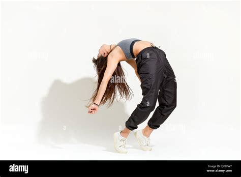 Baile Bailarín Hip Hop Jazz Dance Flexión De Espalda Bailarines Saltos De Cadera Flexión