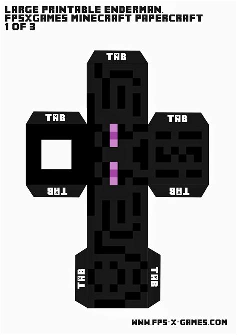 Free Papercraft Minecraft Enderman Template Readinfortheheckofit