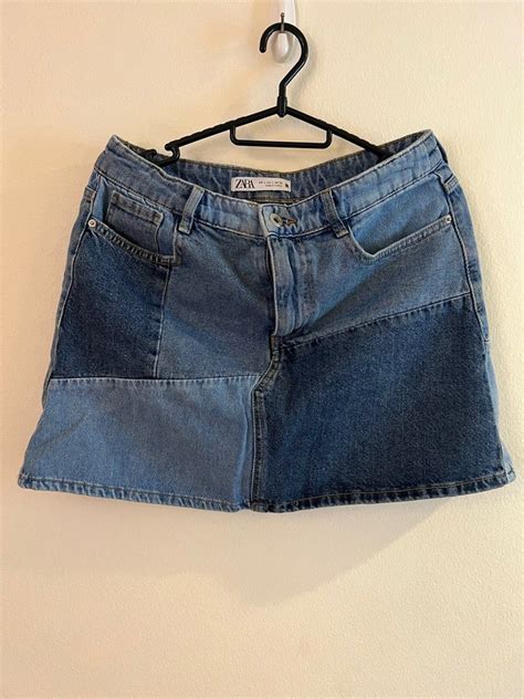 Zara Denim Skirt Women S Fashion Bottoms Skirts On Carousell
