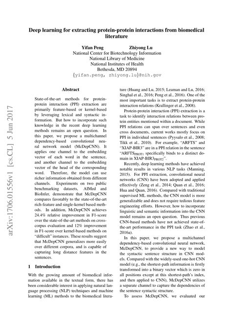 pdf deep learning for extracting protein protein interactions from biomedical literature