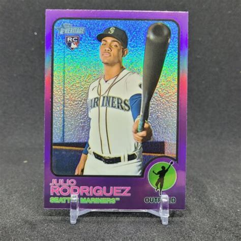 2022 Topps Heritage High Number Julio Rodriguez Purple Chrome Refractor