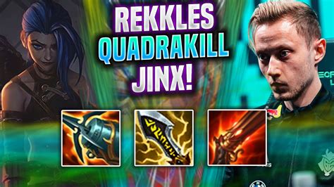 REKKLES GETS QUADRAKILL WITH JINX KC Rekkles Plays Jinx ADC Vs
