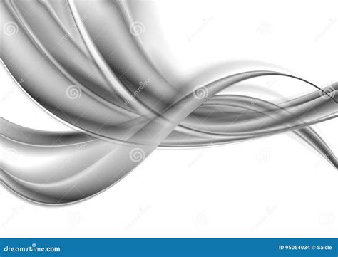 El Gris De Plata Abstracto Empañó El Fondo De Las Ondas Ilustración del