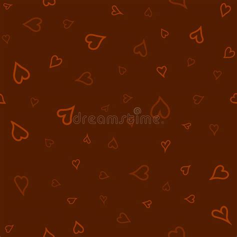 Patrón Fluido De Los Corazones De Doodle De Color Vectorial Caótico