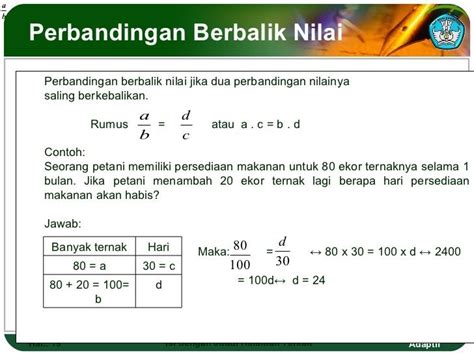 Perbandingan Senilai Dan Berbalik Nilai Rumus Con Buickcafe