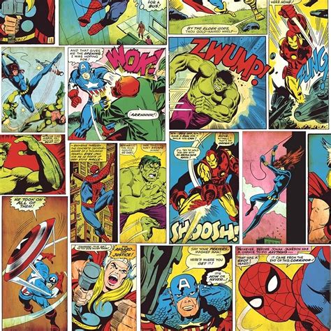 Buy Muriva Marvel Avengers Wallpaper Multi Coloured Hulk Thor