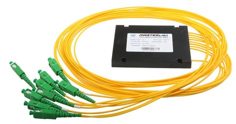Masterlan PLC Splitter 1x8 1260 1650nm ABS Box SC APC 1 5m Discomp