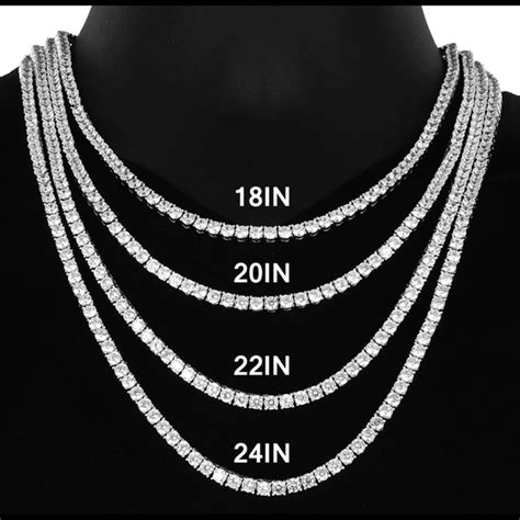 Accessories 22 14k White Gold Finishd Over Brass Tennis Chain Poshmark