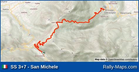 SS 3 7 San Michele Stage Map Rally Internazionale Dei Laghi 2001