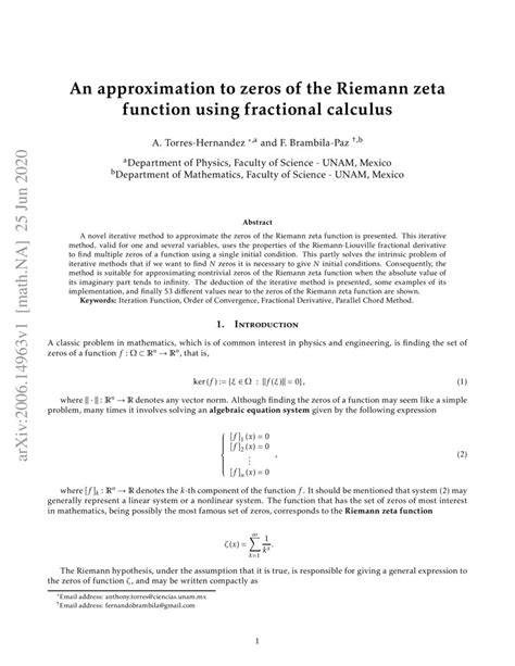 an approximation to zeros of the riemann zeta function using fractional calculus deepai