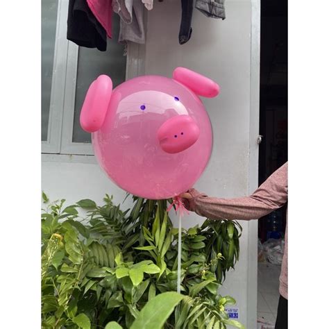 Bong Bóng Bay Heo Hồng Hot Trend Bóng Con Lợn size TO có sỉ Chưa