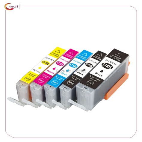 5Pack Compatible Canon PGI 570 PGBK CLI 571 Ink Cartridge For Canon