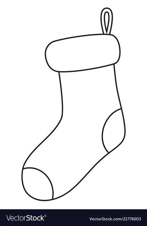 Black And White Christmas Stocking Clip Art