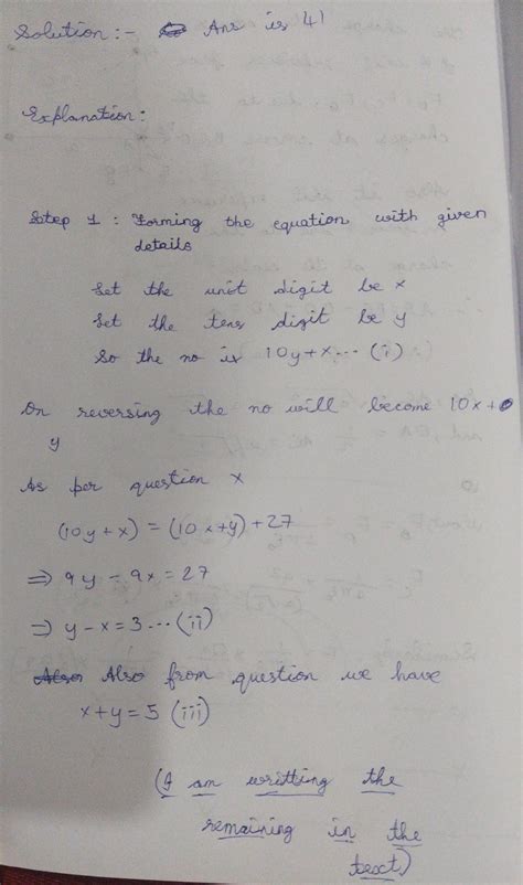 the sum of the digits of a two digit number is 5 if the digits are reversed the number is