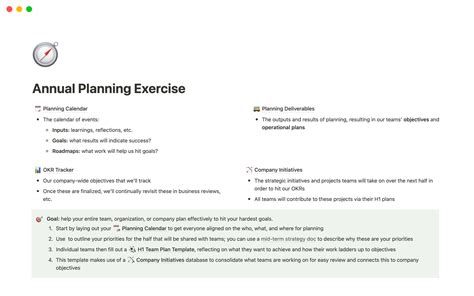 Annual Planning Template By Notion Notion Marketplace