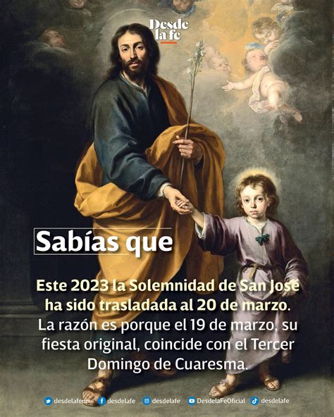 Desde la fe on Twitter Si bien cada año la Solemnidad de SanJosé se