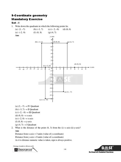 9 coordinate geometry q soln pdf cartesian coordinate system analytic geometry