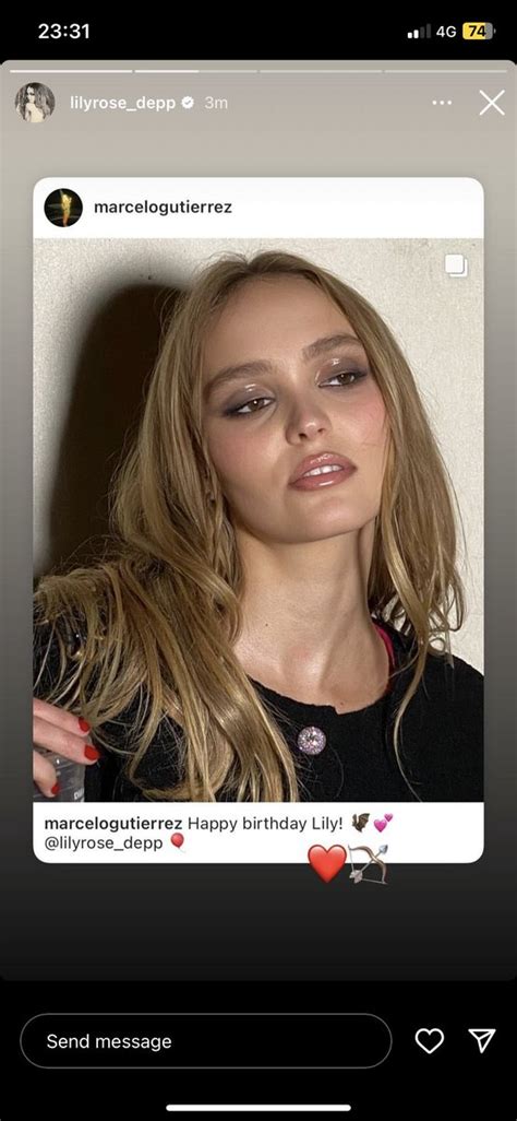 Lily Rose Depp Updates On Twitter Lily Via Her Instagram Story 🎂