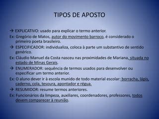 Aposto O que é tipos conceito e definição Descubra a diversão e