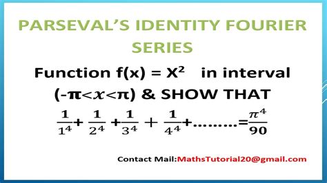 easy explaination of parseval s identity theorem for fourier series concepts and examples in
