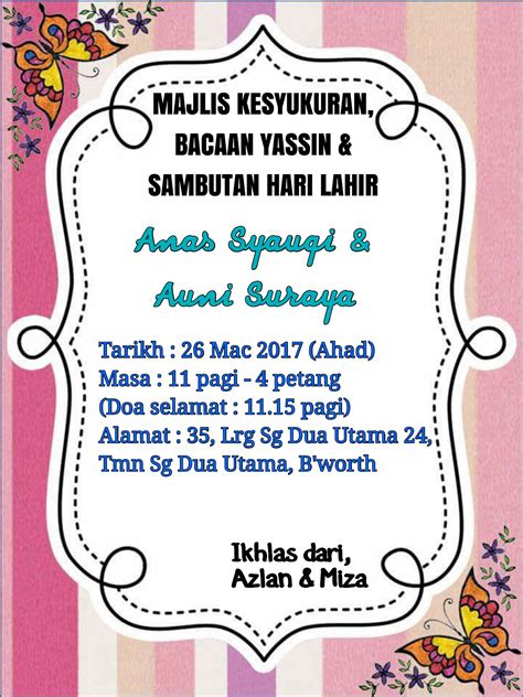 Kenduri Bacaan Doa Selamat Dan Kesyukuran