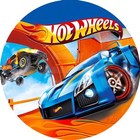Painel Redondo Tecido Sublimado 3D Hotweels FRD 2148 Hot Wheels Hot