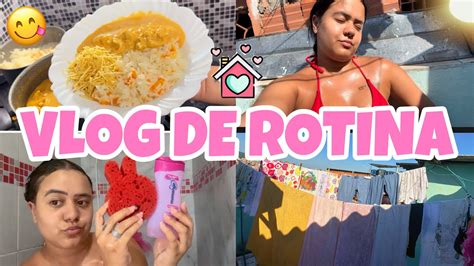 VLOG DE ROTINA ORGANIZEI A CASA LAVEI MUITA ROUPA SUJA FIZ