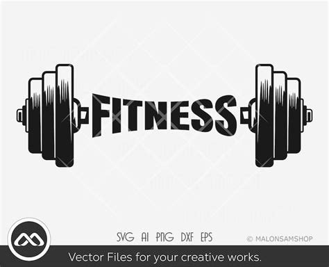 Dumbbell SVG Fitness Workout Svg Fitness Svg Exercise Svg Barbell