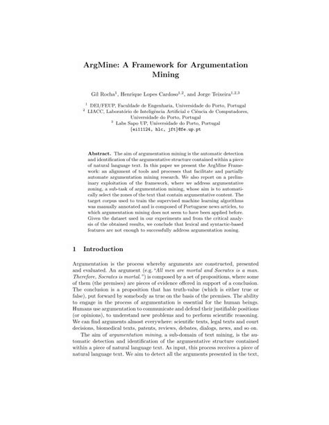 pdf argmine a framework for argumentation mining …propor2016 di fc ul pt wp content uploads