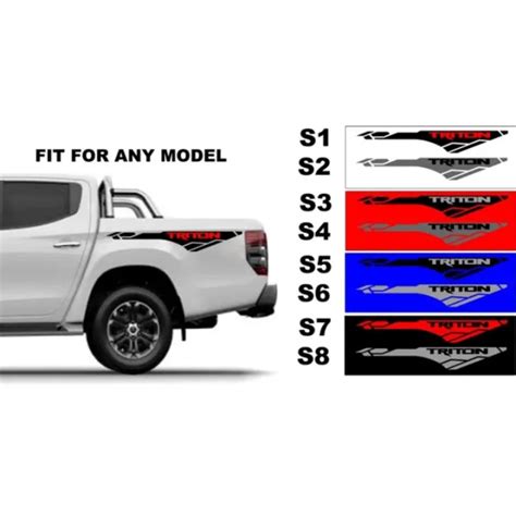 Carbon Sticker Mitsubishi Strada Triton Side Body Sticker Design Decals