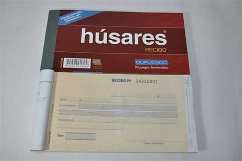 40 Talonario Recibi Husares 1825 Duplicad Químico X 50 Jueg