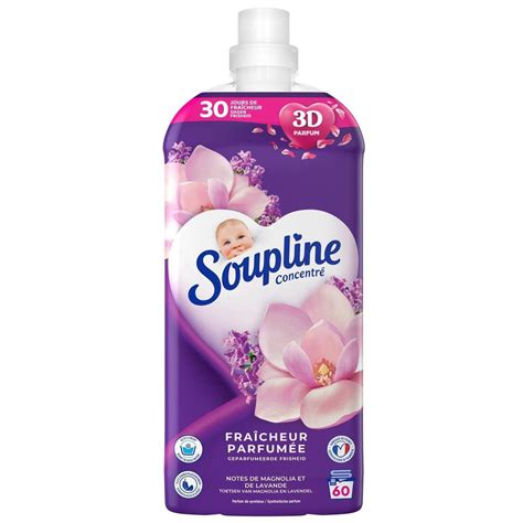 Soupline Adoucissant Concentré 3D Fraîcheur Parfumée Sensoriel Magnolia
