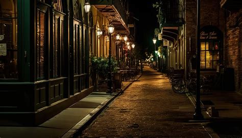 Ai Art Ciudad Callej N Nueva Orleans Noche Fondo De Pantalla Hd