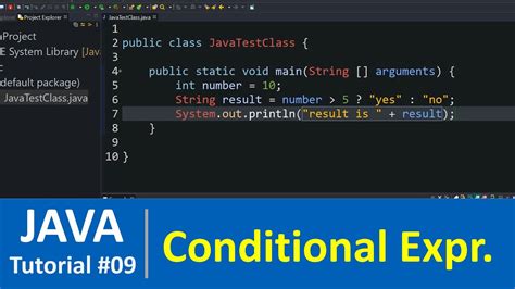 java tutorial 9 conditional expression ternary operator in java programming youtube