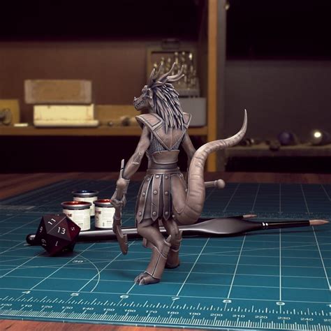 DND Heroes Dragonborn Fighters Pre Supported 3D Model 3D Printable