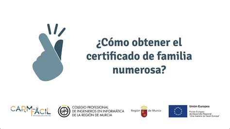 Cómo obtener el certificado de familia numerosa YouTube