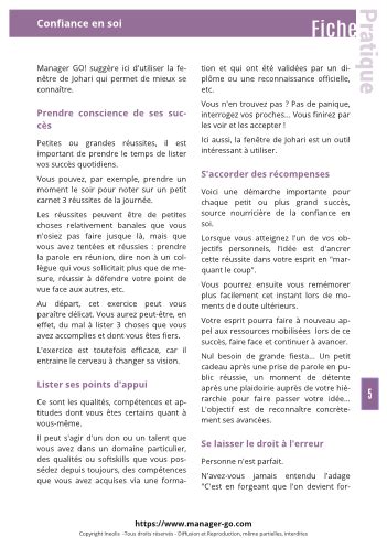 Travailler Sa Confiance En Soi Fiche Pratique Pdf T L Charger