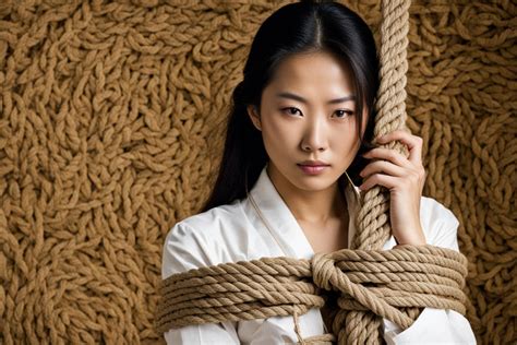 A Photo Of An Asian Woman Bound With Ropes By Alchlch Playground