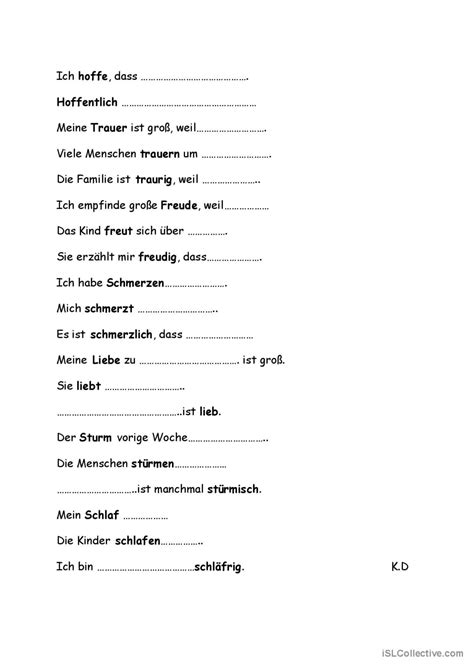 Nomen Verb Adjektiv allgemeine Deutsch DAF Arbeitsblätter pdf doc