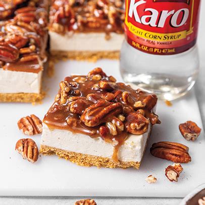 No Bake Pecan Pie Cheesecake Bars Karo